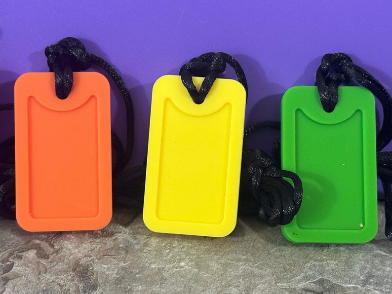 Dog Tag Chew Necklace: Sensory Aid, Oral Motor, ADHD, Autism Chewlery ...