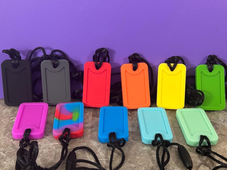 Dog Tag Chew Necklace: Sensory Aid, Oral Motor, ADHD, Autism Chewlery ...