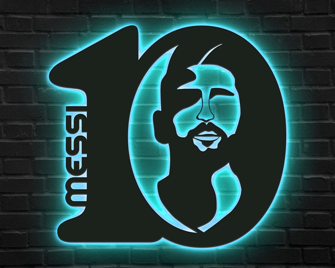 Lionel Messi Wall Art, Man Cave Decor, Soccer Wall Art, Lionel Messi ...