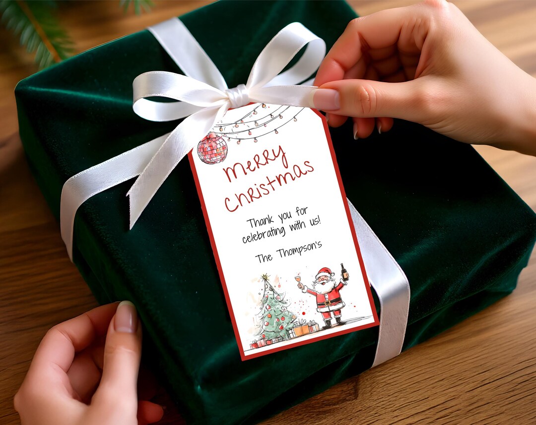 Printable Christmas Gift Tag, Editable Holiday Wine, Baked Goods ...