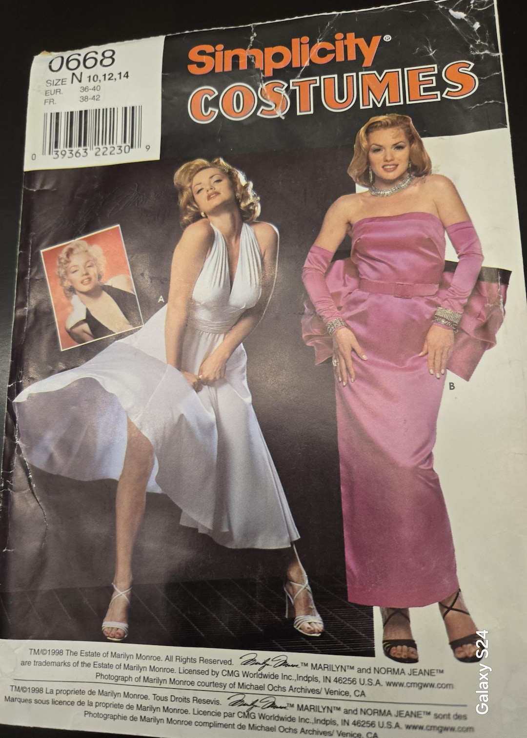 Marilyn Monroe Costume Envelope Has Simplicity 0668 Directions Have ...