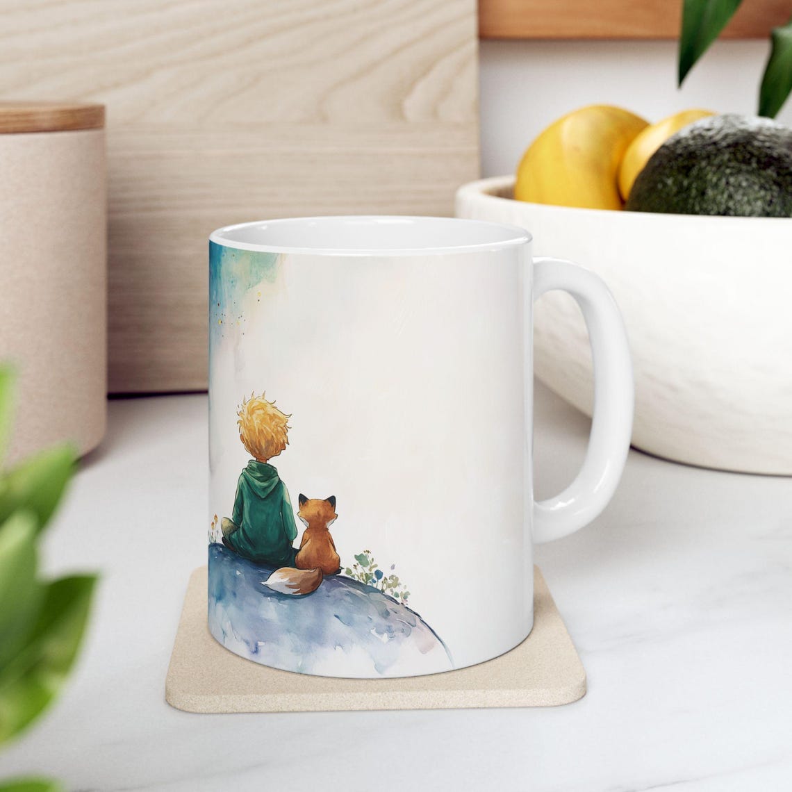 Little Prince Mug Night Sky Ceramic Coffee Mug Little Prince Fox Mug Le ...