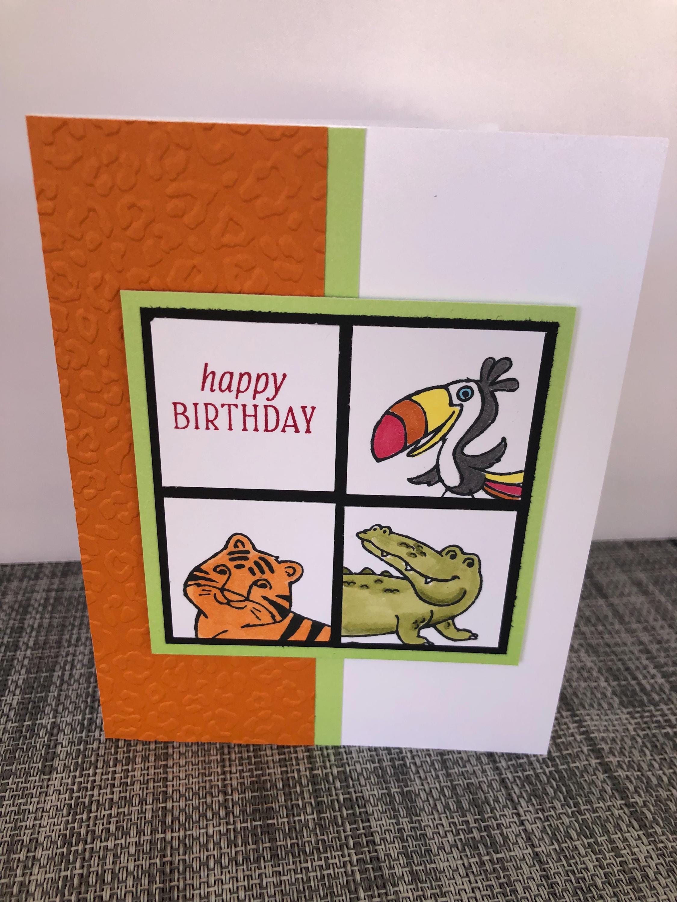 Jungle Animals Birthday Card - Etsy