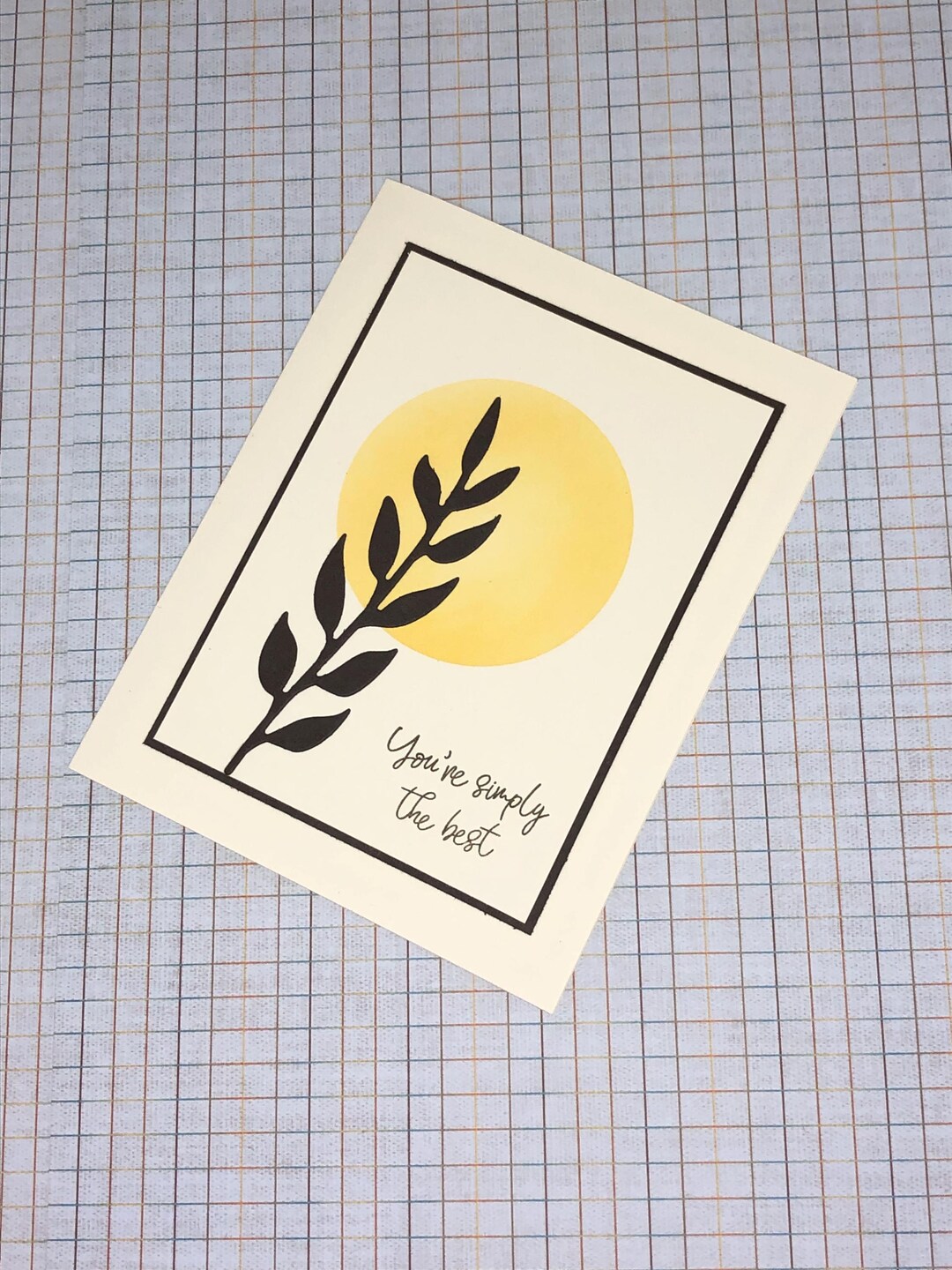 Sunrise Silhouette Blank Inside Card - Etsy