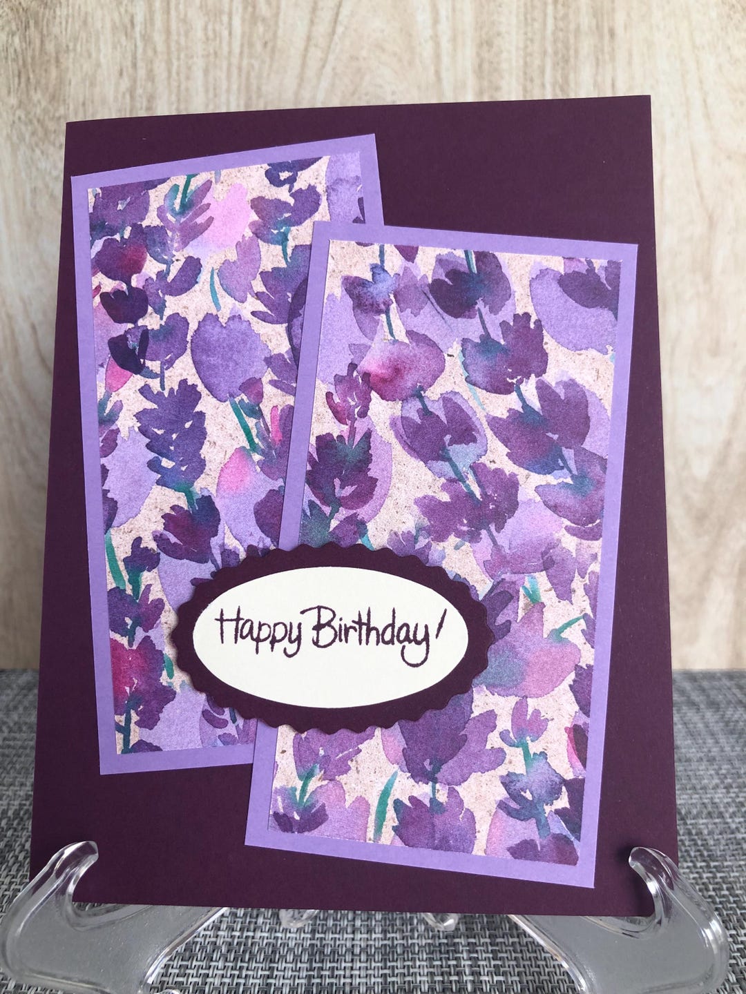 Floral Panels Birthday Card - Etsy