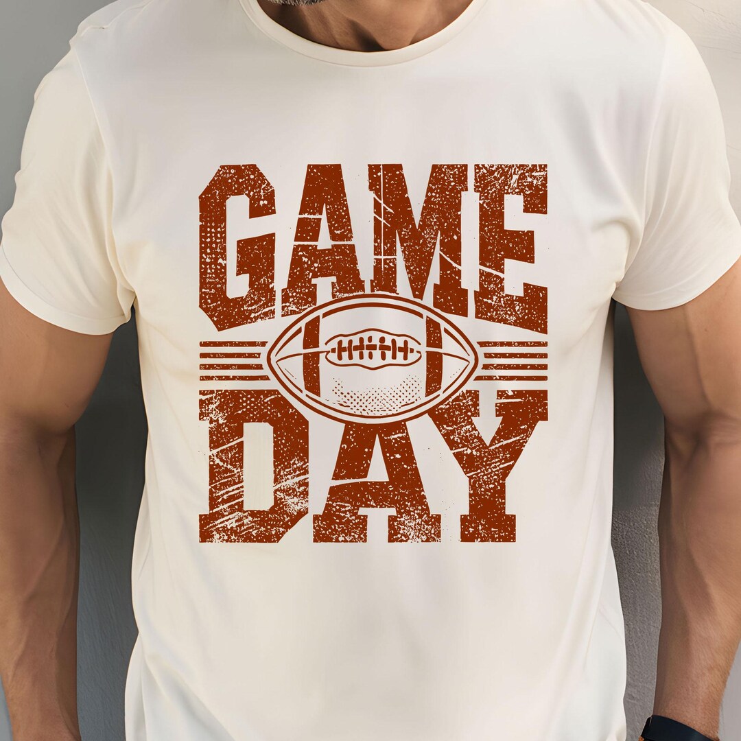 Game Day Football Retro PNG Vintage Football Ball Design, Fall Football ...