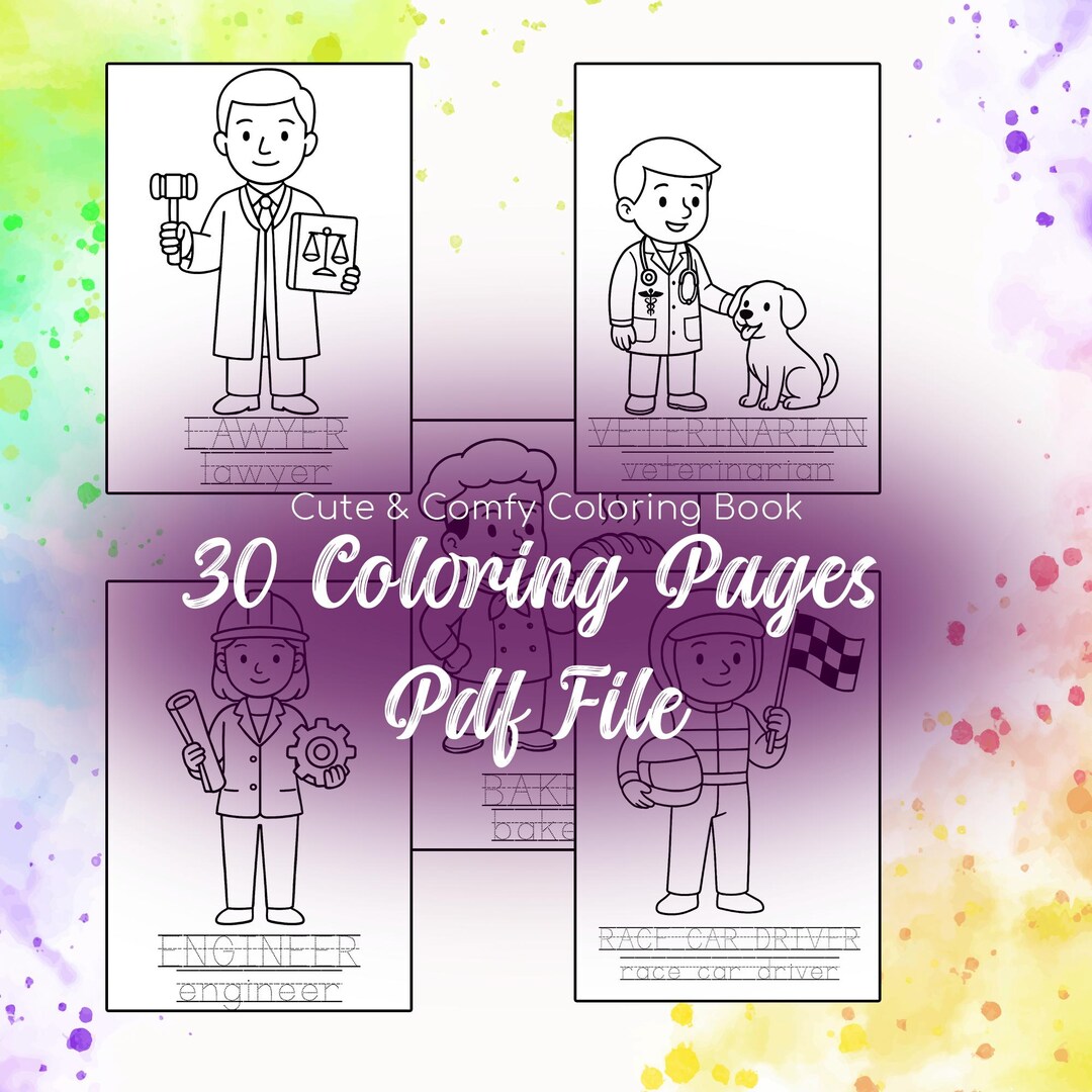 Printable Jobs & Careers Coloring Book for Kids – Learn and Color 30 ...