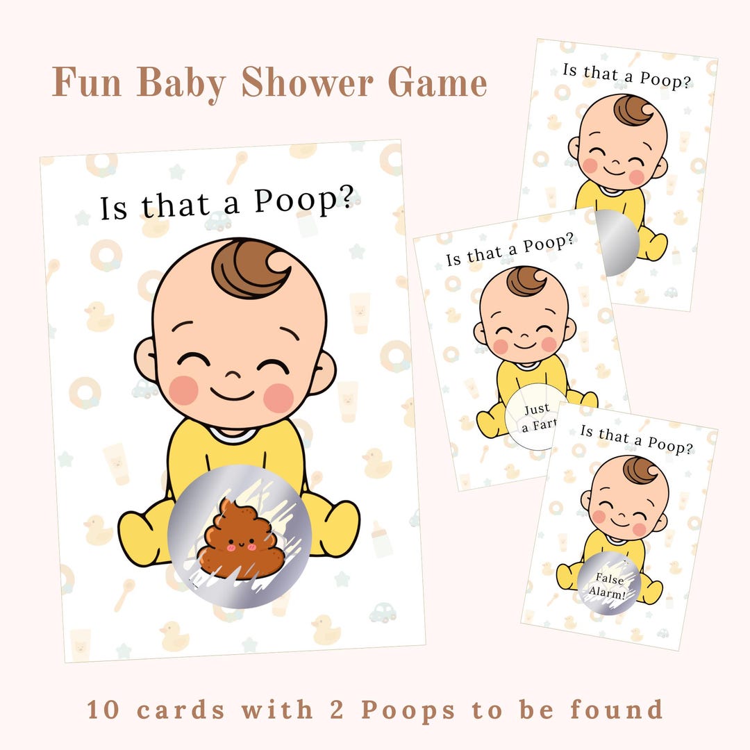 Baby Shower Scratch Game Cards- is That a Poop, Neutral Themed - Etsy