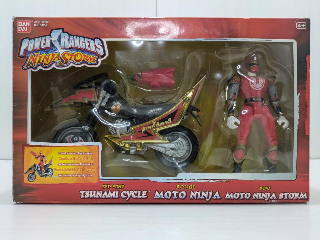 Rare Power Rangers Ninja Storm Tsunami Cycle (red Wind) - Etsy UK