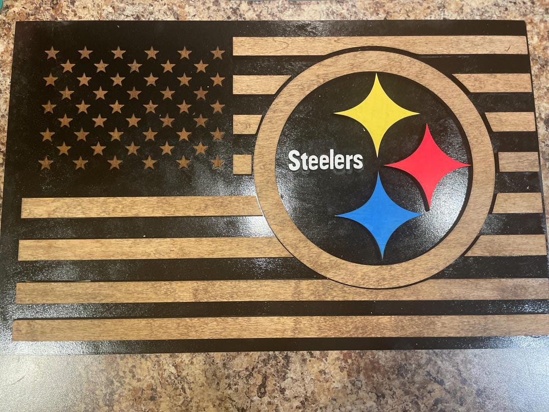 Custom Football Team Flag Wood Sign - 3D Engraved Sports Team Sign ...