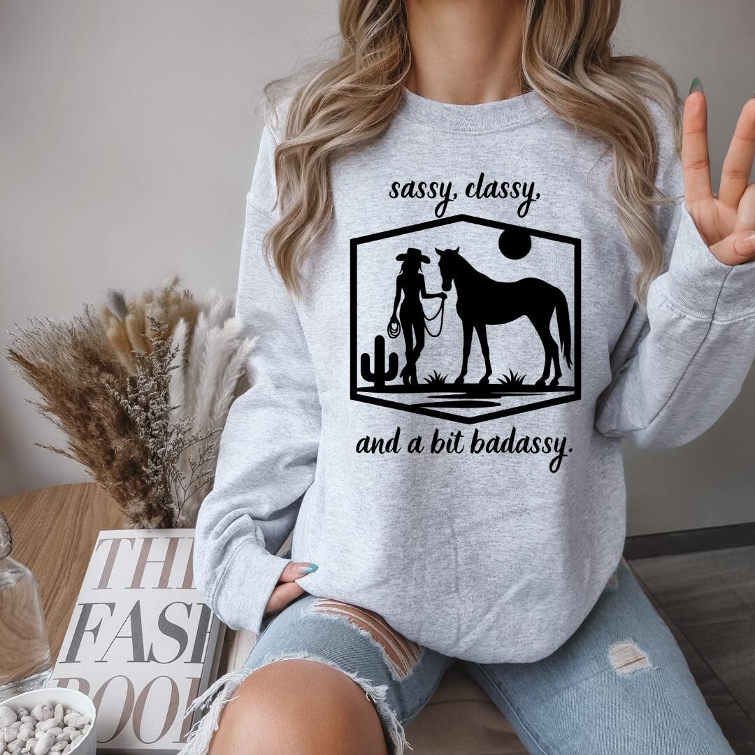 Classy Sassy and a Bit Badassy Western Tee, Funny Cowgirl Shirt, Sassy ...