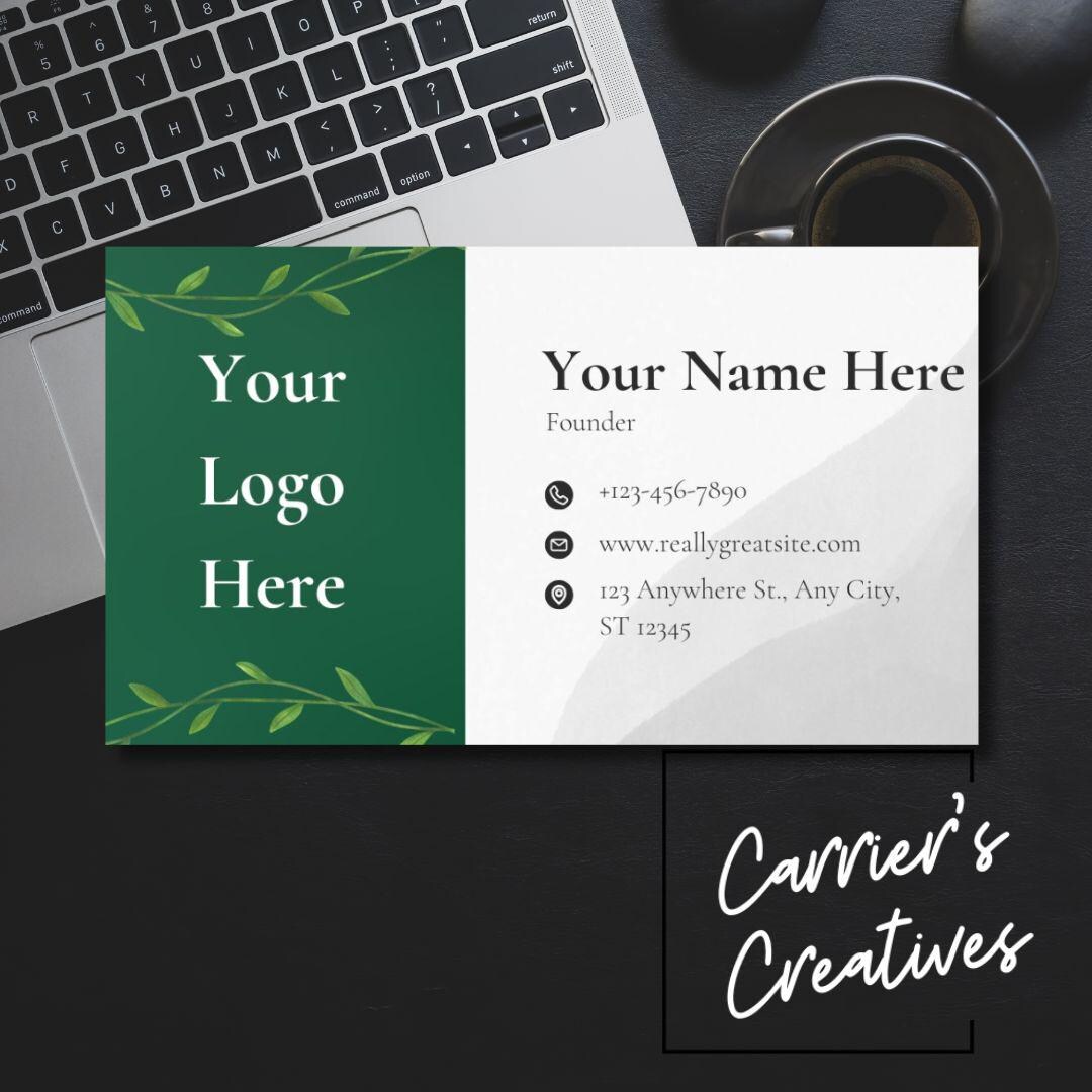 Editable Business Card Template | Modern & Minimalist | Downloadable ...