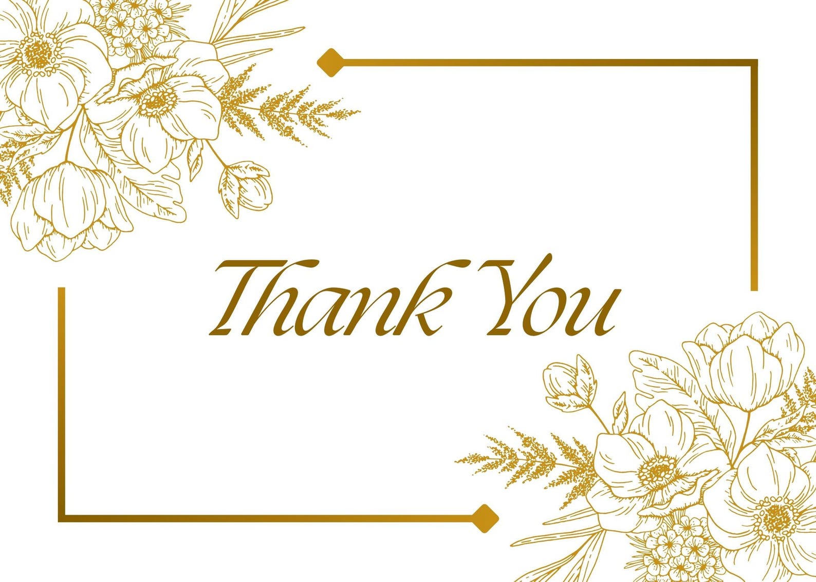 Editable Thank You Card Template | Modern Customizable Thank You Note ...