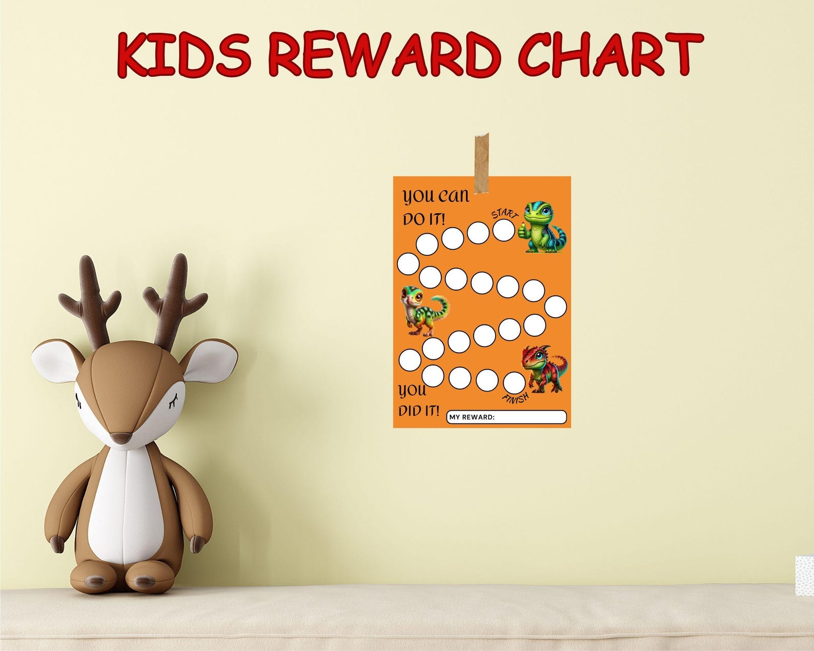 Printable Reward Chart for Kids, Toddler Goal Chart, Routine Chart ...