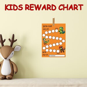 Printable Reward Chart for Kids, Toddler Goal Chart, Routine Chart ...