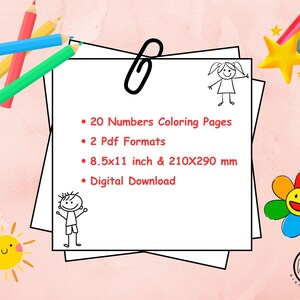 Numbers Coloring Pages, Printable Preschool, Kindergarten Homeschool ...