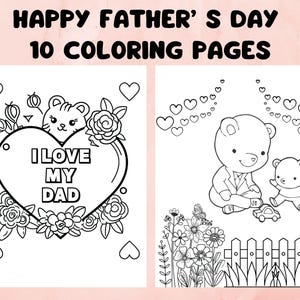 Father's Day Coloring Pages for Kids: Fun Printable Activity (PDF, PNG ...