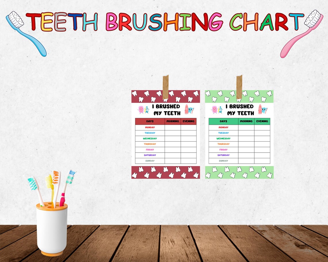 Teeth Charting, Teeth Chart, Kids Teeth Chart, Teeth Brushing Chart ...