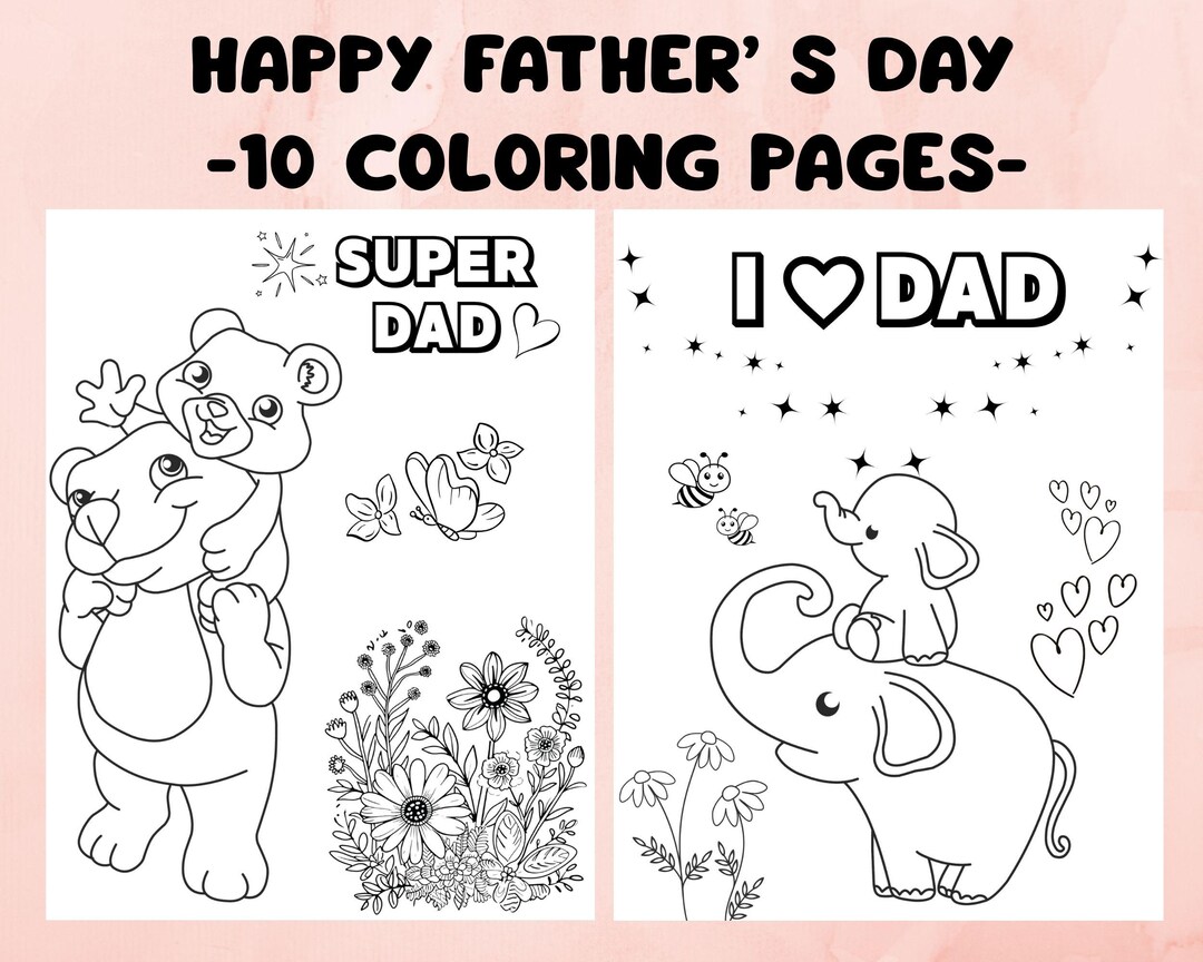 Father's Day Coloring Pages for Kids: Fun Printable Activity (PDF, PNG ...
