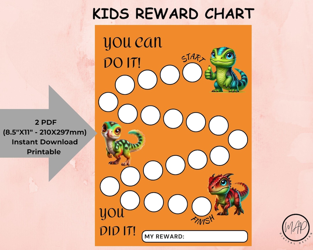 Printable Reward Chart for Kids, Toddler Goal Chart, Routine Chart ...