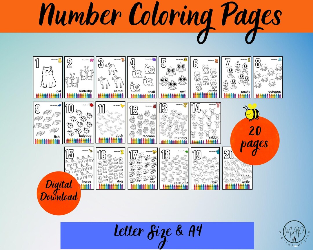 Numbers Coloring Pages for Kids, Kids Activity, Fun Sheets for Holiday ...