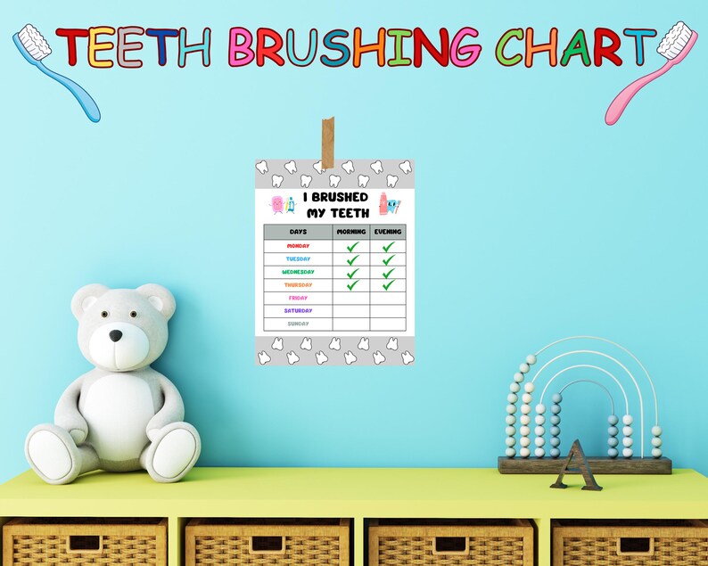 Teeth Charting, Teeth Chart, Kids Teeth Chart, Teeth Brushing Chart ...