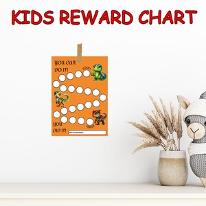 Printable Reward Chart for Kids, Toddler Goal Chart, Routine Chart ...