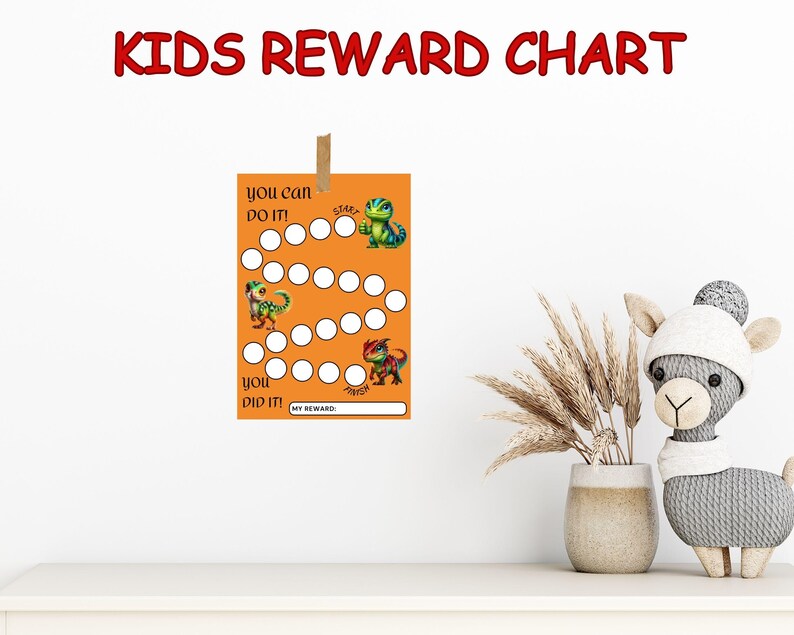 Printable Reward Chart for Kids, Toddler Goal Chart, Routine Chart ...