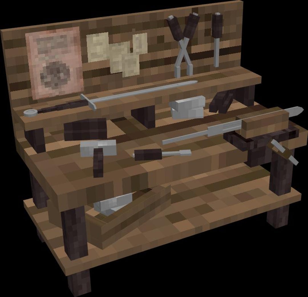 Swordsmith Table Custom Minecraft 3D Model - Etsy