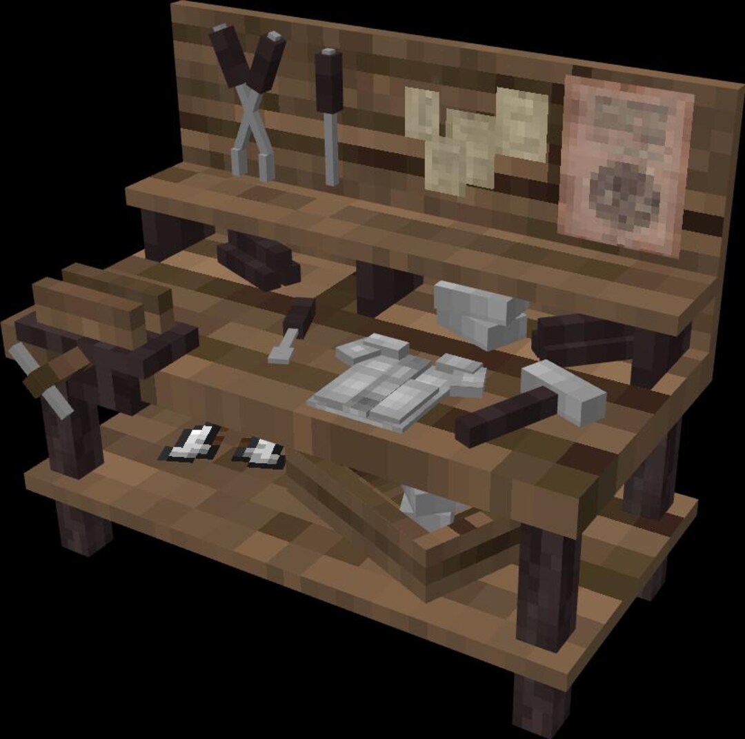 Armorsmith Table Custom Minecraft 3D Model - Etsy