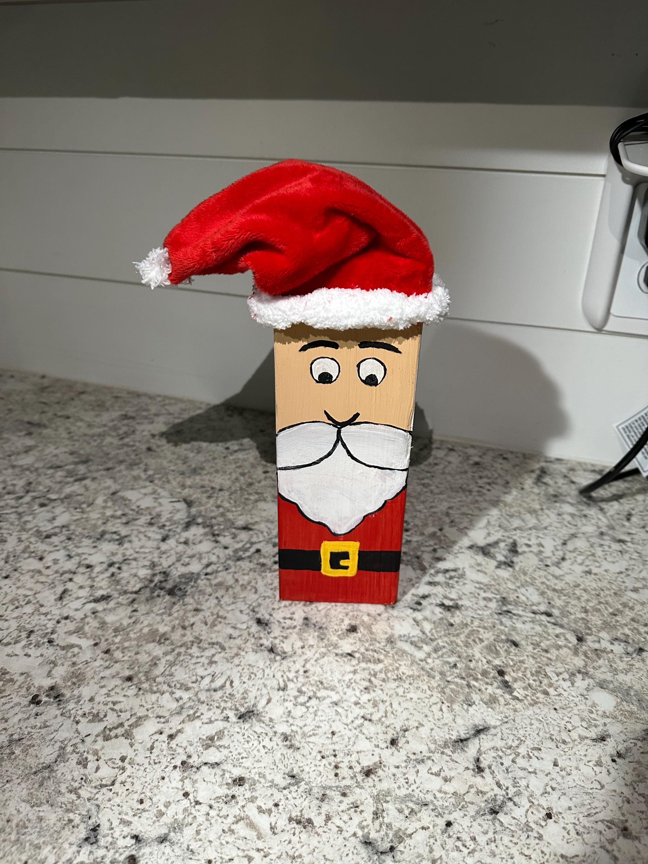 Handcrafted Holiday Character Blocks Santa, Reindeer & Snowman - Etsy