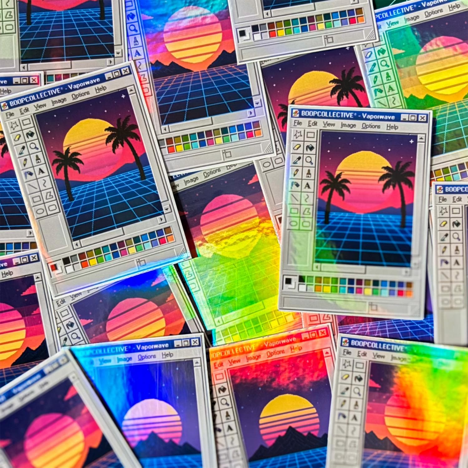 Windows 95 MS Paint Sticker Pack – Vaporwave Pixel Art Scenes – Retro ...