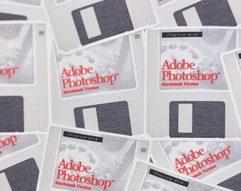 2"x2" Adobe Photoshop 1.0 Floppy Disk Sticker - Etsy
