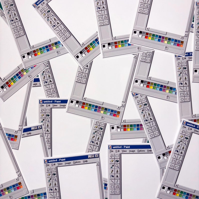 Windows 95 MS Paint Sticker – Retro 90s Computer Vinyl Decal – Y2K Tech ...