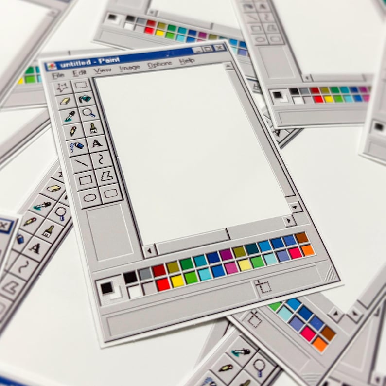 Windows 95 MS Paint Sticker – Retro 90s Computer Vinyl Decal – Y2K Tech ...