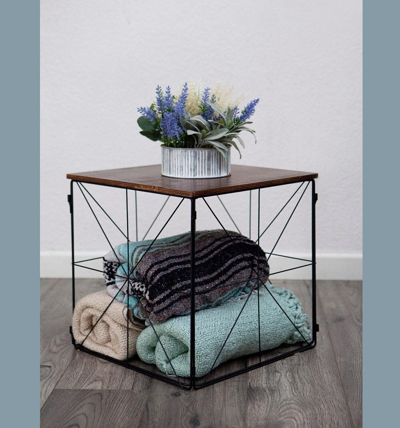 Coffee Table Blanket Storage Etsy