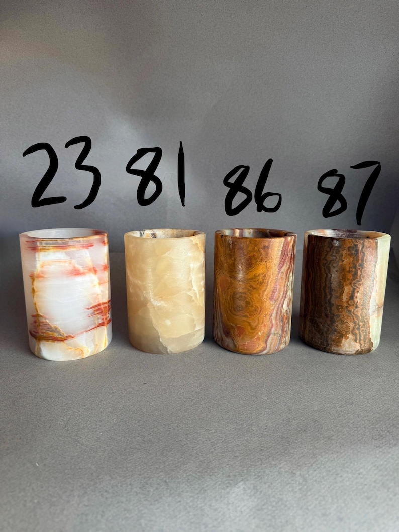 Small Minimalist Onyx Utensil Holder: Handmade Home Kitchen ...