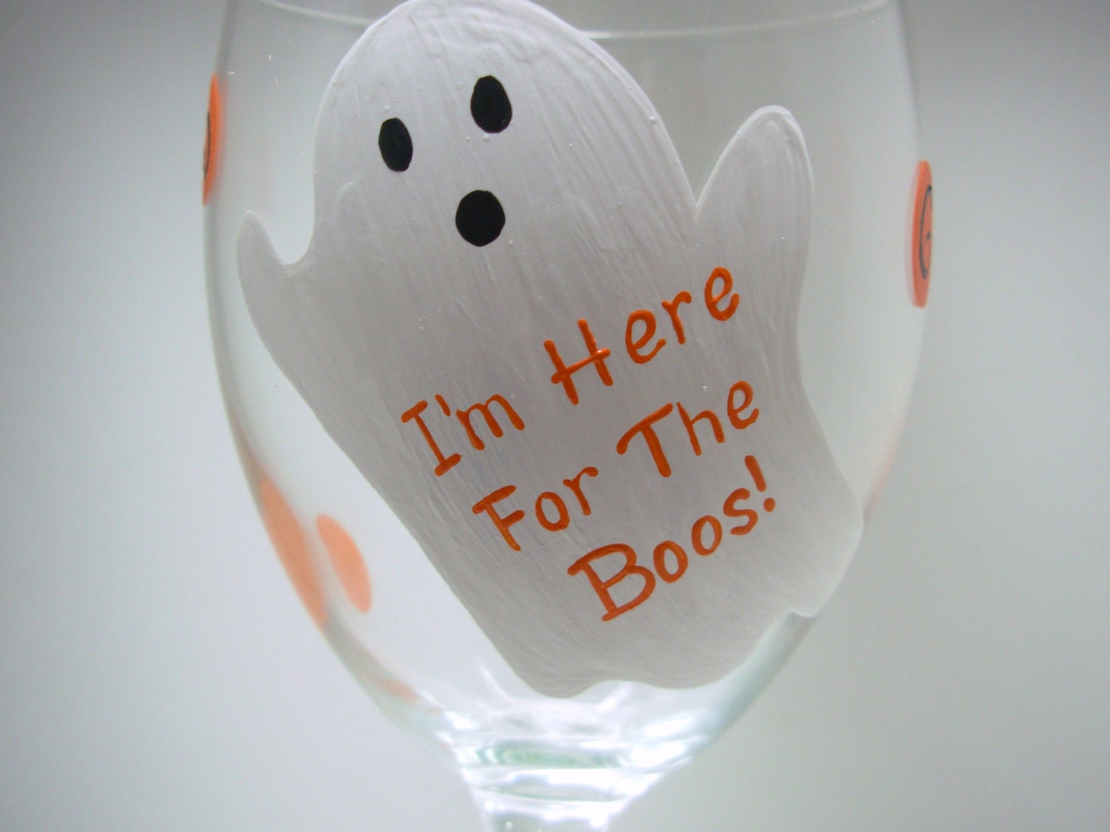 Handpainted Ghost Halloween Wine Glass.personalized Glass - Etsy