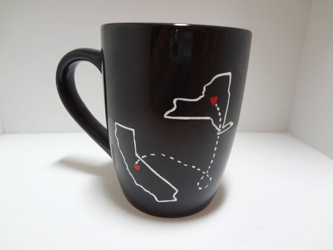 State to State Hand Painted Mug, Retirement Gift Mug, Personalized Mug ...