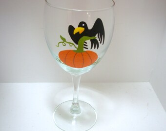 Crow Wine Glass - Etsy