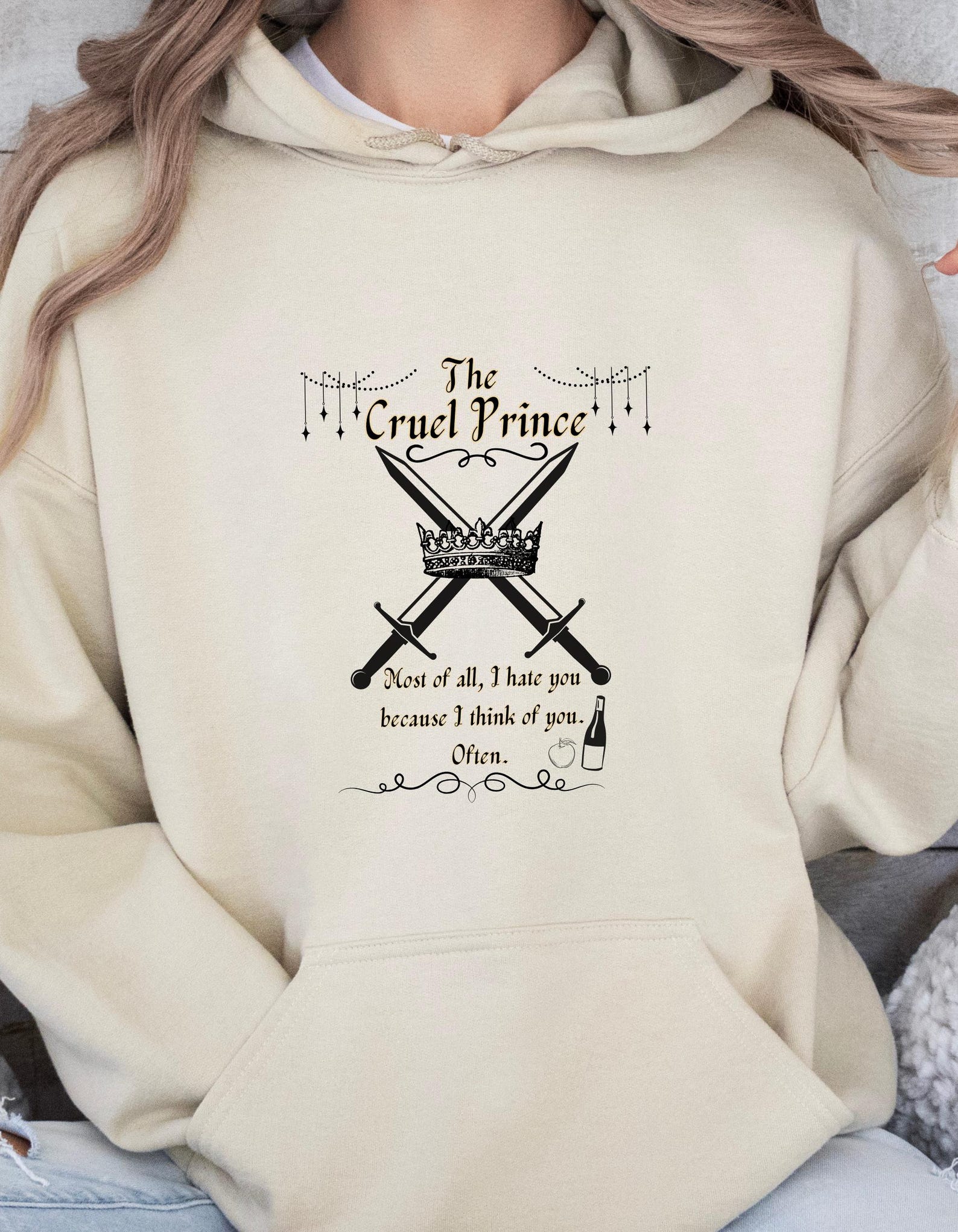 The Cruel Prince Merch, Bookish Merch, Bookish Hoodie, Cozy Hoodie ...