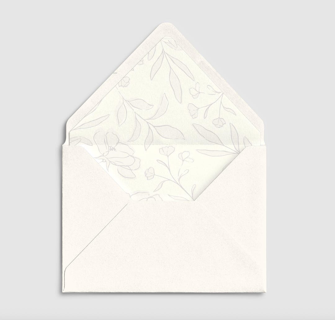Garden Floral Pointed (euro) Envelope Liners - Set of 25 Printed Liners ...