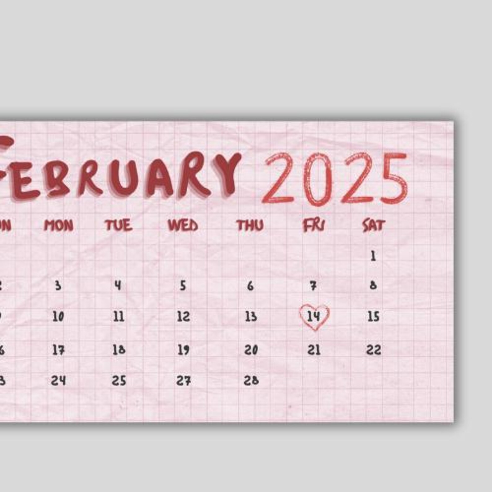 February 2025 Calendar With Holidays, Sunday & Monday Start, Minimal ...
