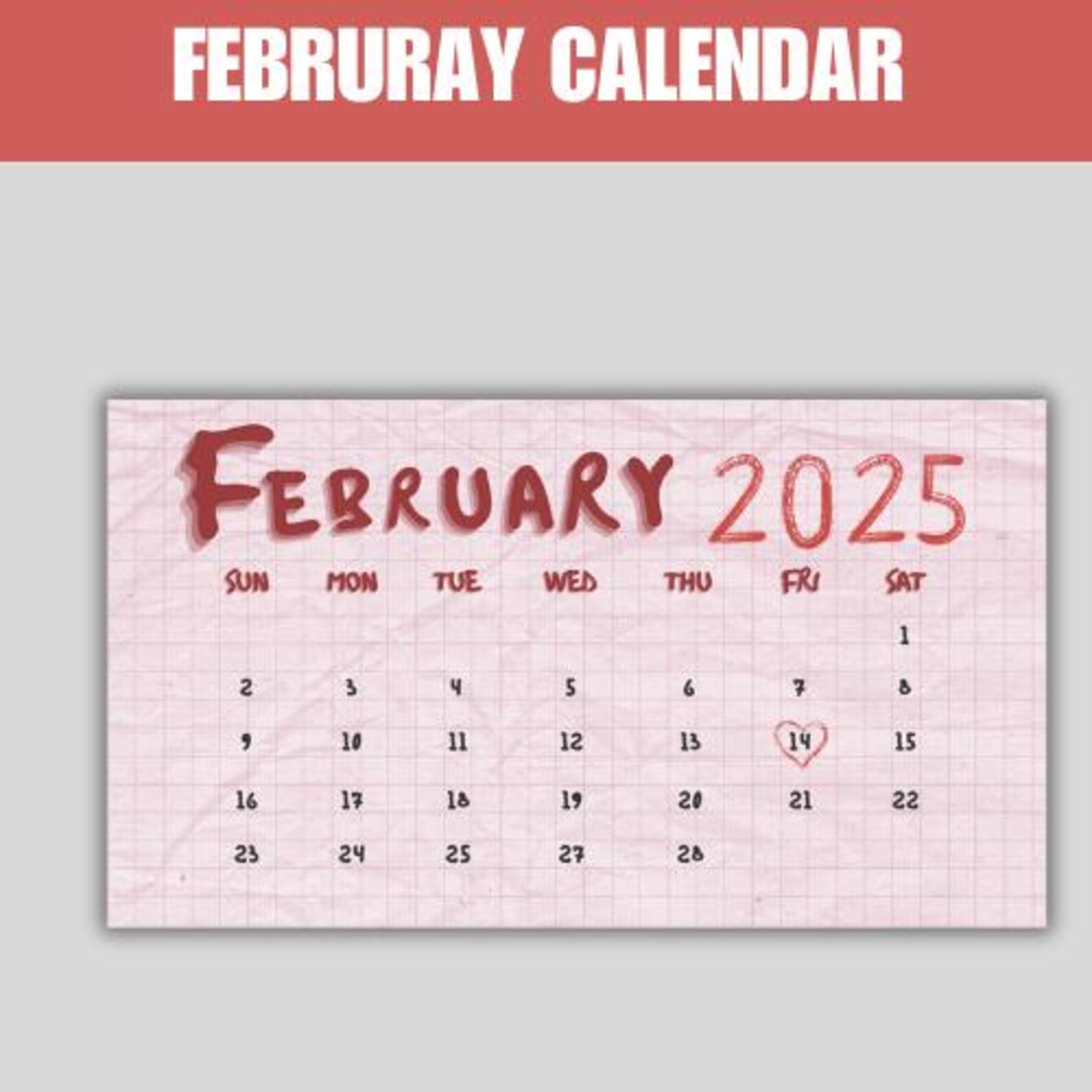 February 2025 Calendar With Holidays, Sunday & Monday Start, Minimal ...