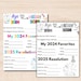 New Years Resolution Printable Coloring Page, Kids 2025 Goals, New Year ...