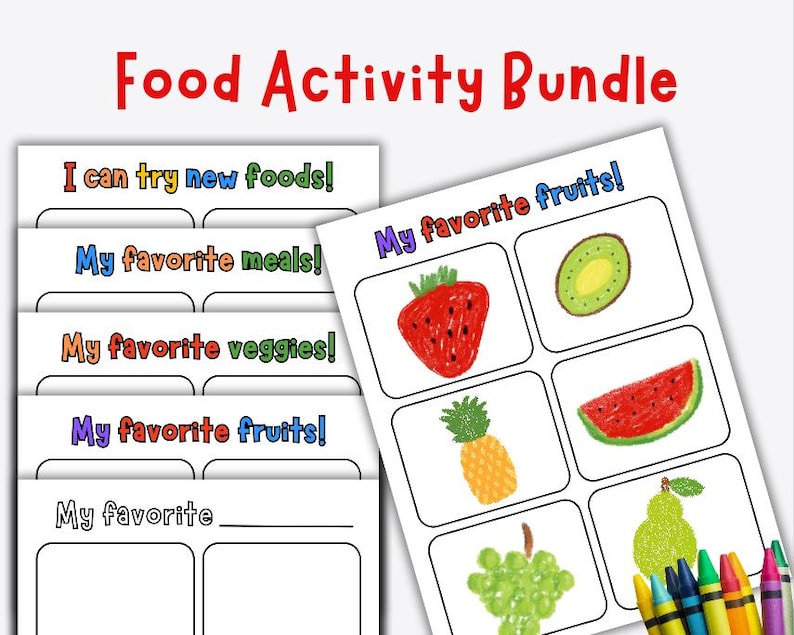 Healthy Food Activity Bundle, Food Matching, Reward Chart, Favorite ...