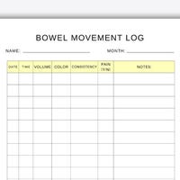 Poo Chart, Bowel Movement Tracker, BM Log, Diaper & Toileting ...