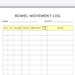 Bowel Movement Log Printable, BM Sheet, Bowel Movement Log, Nurse ...