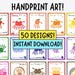 Handprint Fruit Veggie Art Bundle, 50 Food Designs, Printable Crafts ...