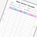 Baby Weight Tracker Chart, Monitor Growth, Date and Age Tracker, Record ...